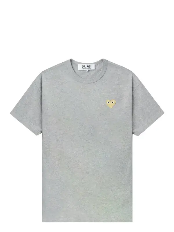 Play Comme Des Garcon Heart-patch T-shirt - Grey