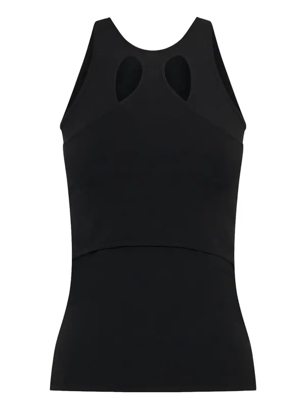 DION LEE Mobius Loop Cut-out Tank Top - Black