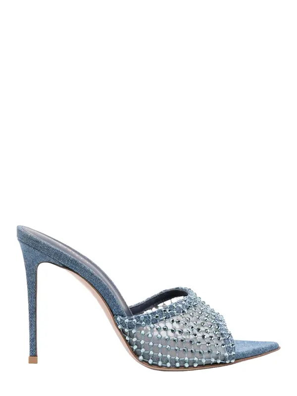 LE SILLA Gilda 110mm Crystal-embellished Sandals - Blue