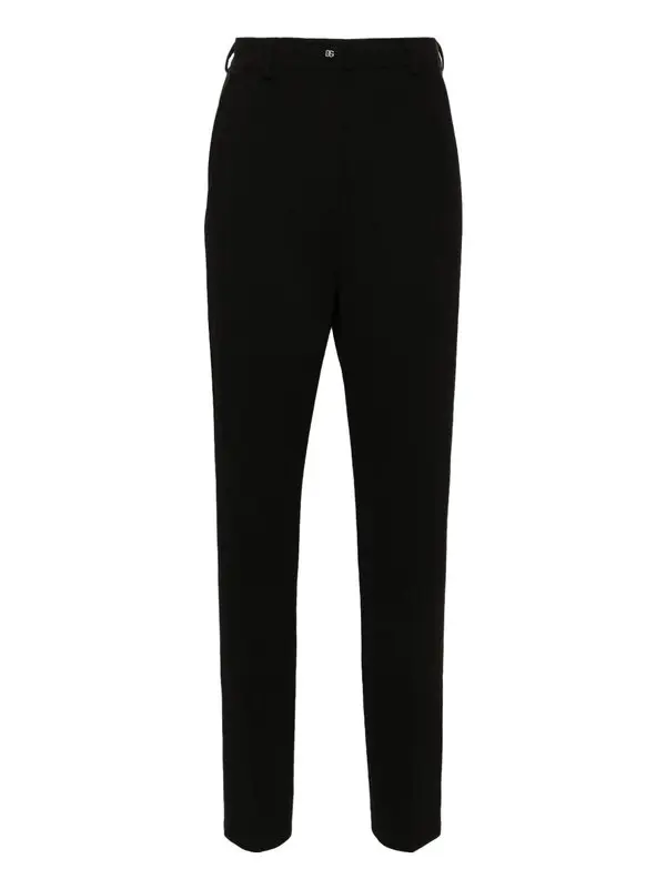 Dolce & Gabbana Milano Ribbed Cigarette Trousers - Black