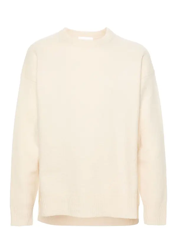 JIL SANDER Bouclé Wool Jumper - Neutrals