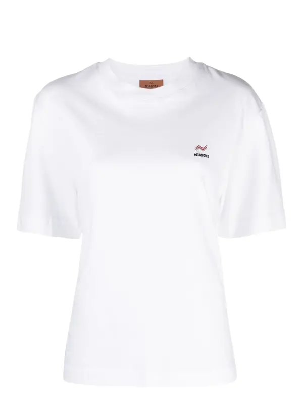 Missoni Logo-embroidered T-shirt - White
