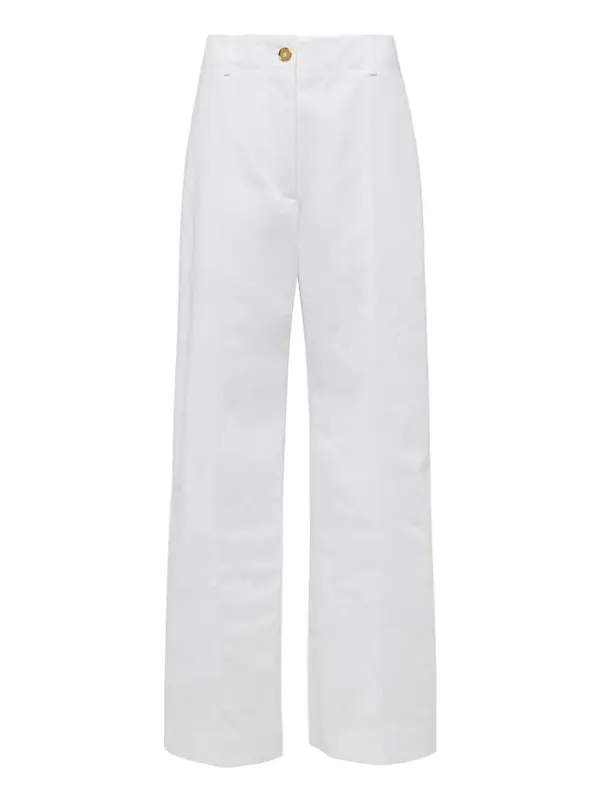 Patou High-rise Wide-leg Pants - White