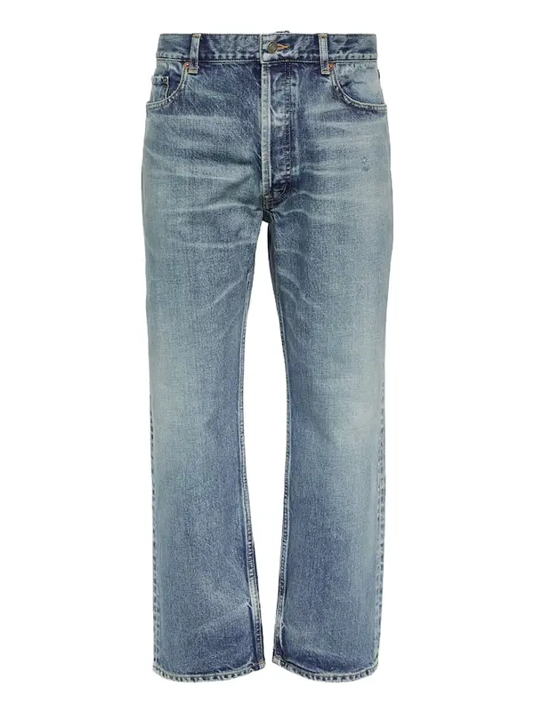 Saint Laurent Mick Straight Leg Jeans - Blue