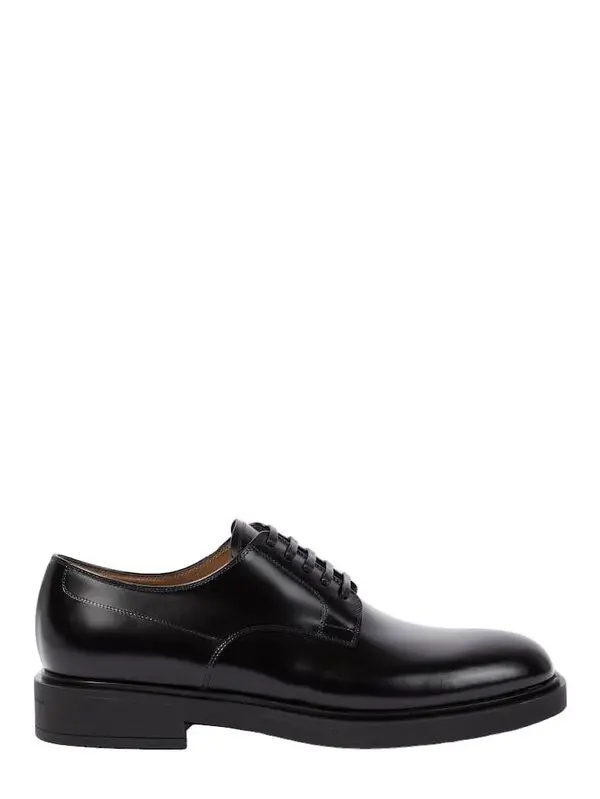 GIANVITO ROSSI William Leather Derby Shoes - Black