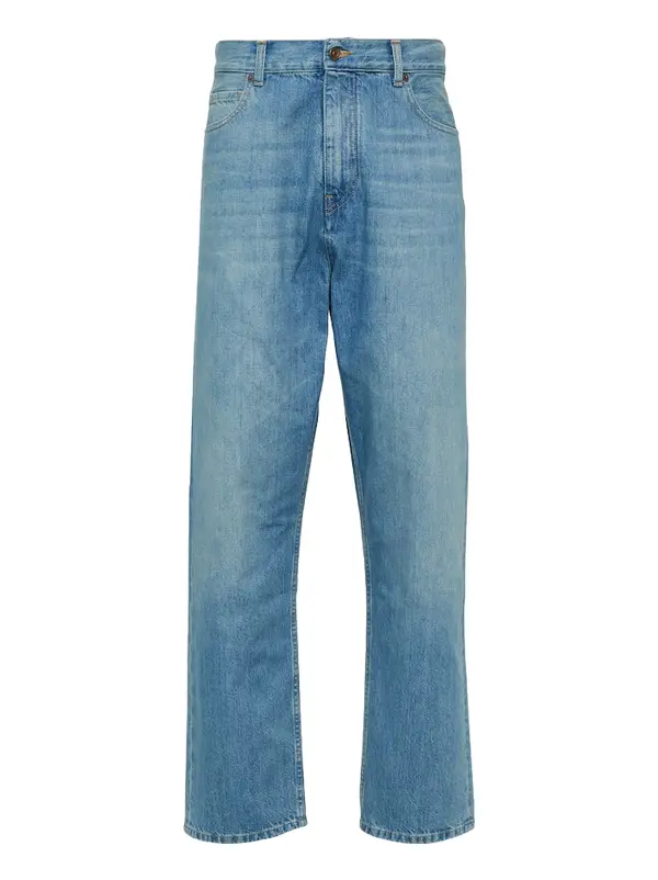 Alanui Kerala Mid-rise Straight Jeans - Blue