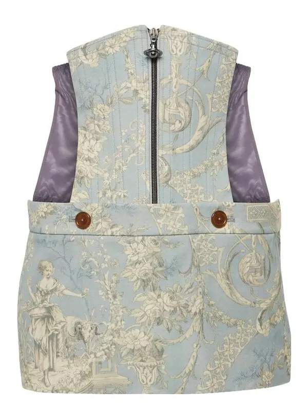 VIVIENNE WESTWOOD Foam Corset Cotton Miniskirt - Blue