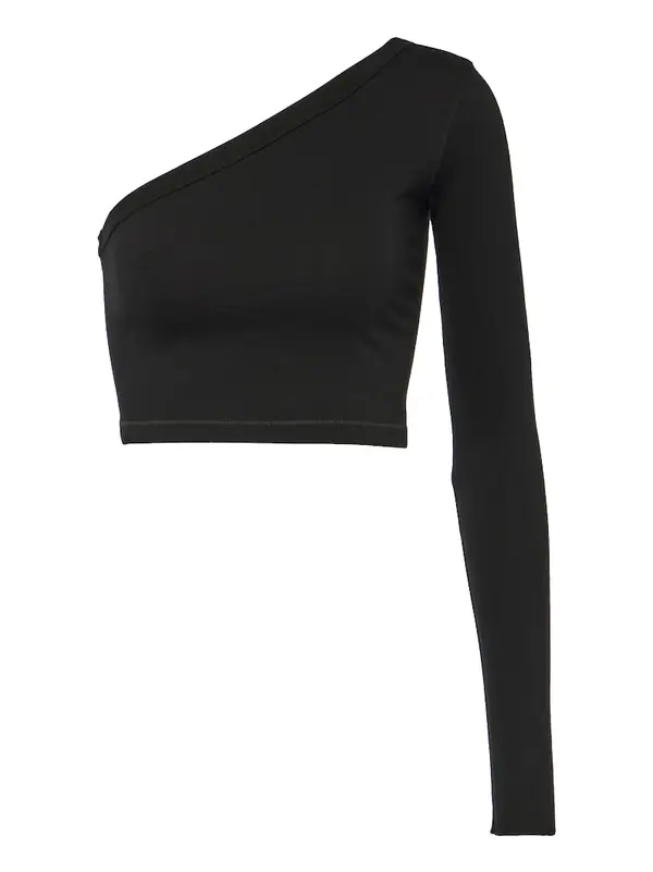 Rick Owens Ziggy One-shoulder Crop Top - Black