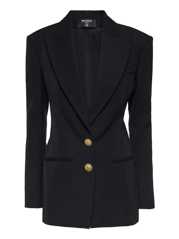 Balmain Virgin Wool Blazer - Black