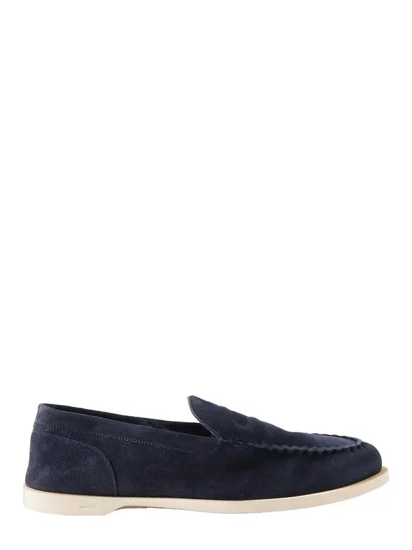 John Lobb Pace Suede Loafers - Blue