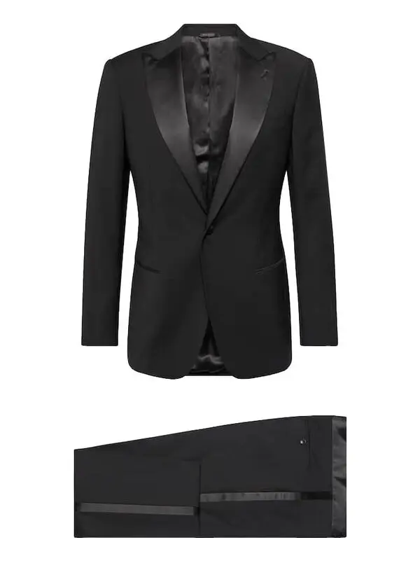 Giorgio Armani Single-breasted Virgin Wool Tuxedo - Black