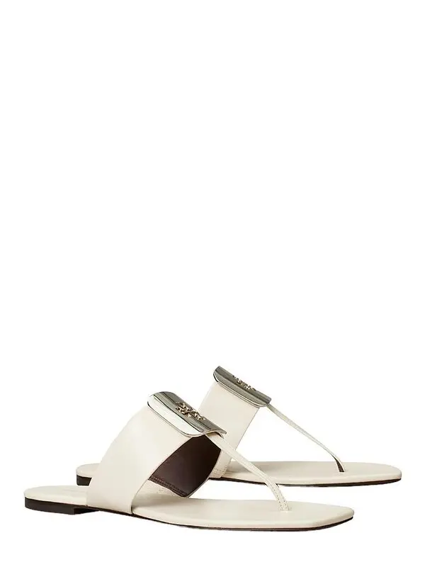 Tory Burch Georgia Thong Sandals - Light Cream