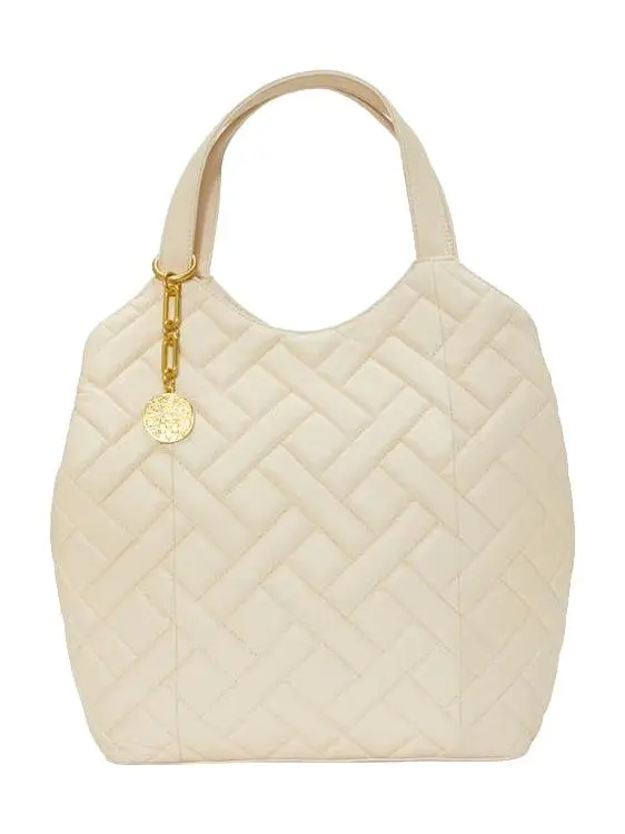 Vince Camuto Kisho Leather Shoulder Bag - Warm Vanilla