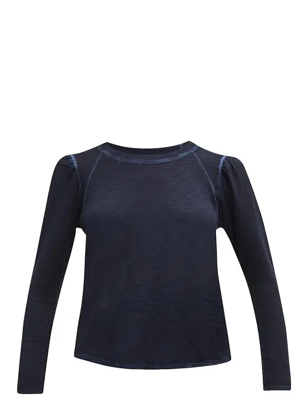 Veronica Beard Mason Long Sleeve Tee - Navy