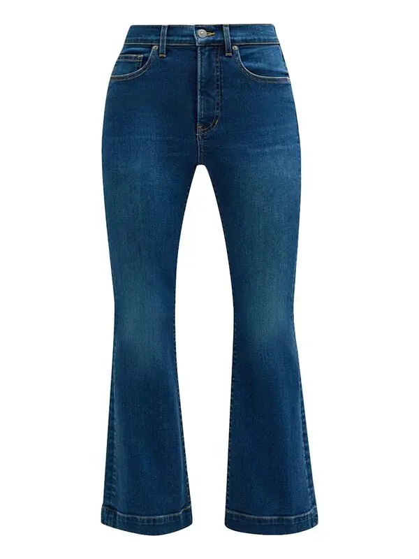 Veronica Beard Carson Flare Jeans - Dkblue