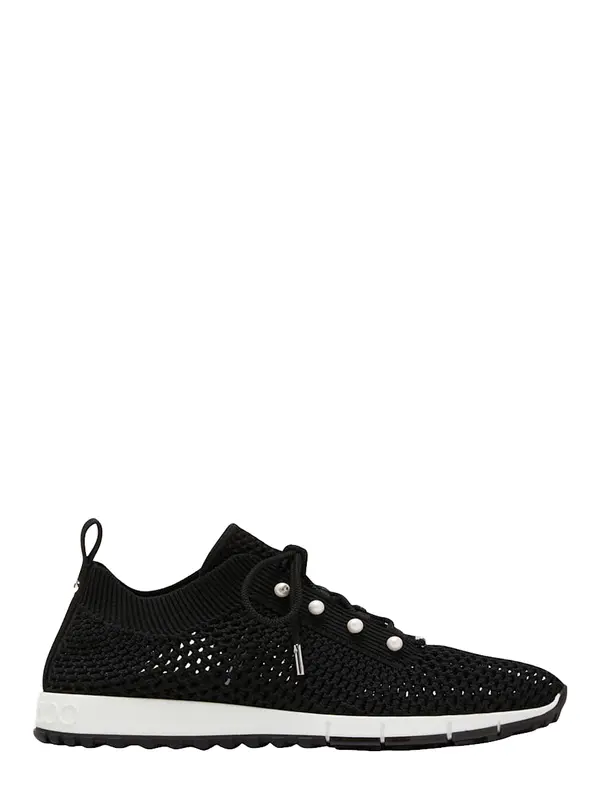 JIMMY CHOO Veles Knit Lace-up Sneakers - Black Multi