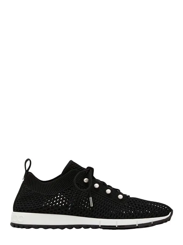 JIMMY CHOO Veles Knit Lace-up Sneakers - Black Multi