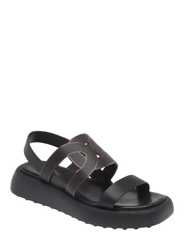 TOD'S Kate Chain Slingback Sandal - Nero