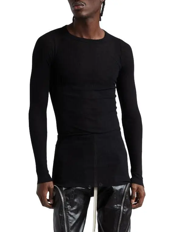 Rick Owens Forever Rib Jersey T-shirt - Black