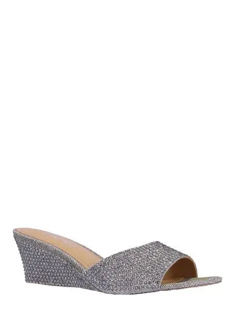 J. Reneé Coralie Wedge Slide Sandal - Pewter