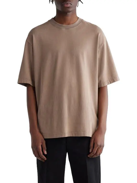 Acne Studios Extorr Logo T-shirt - Taupe Brown