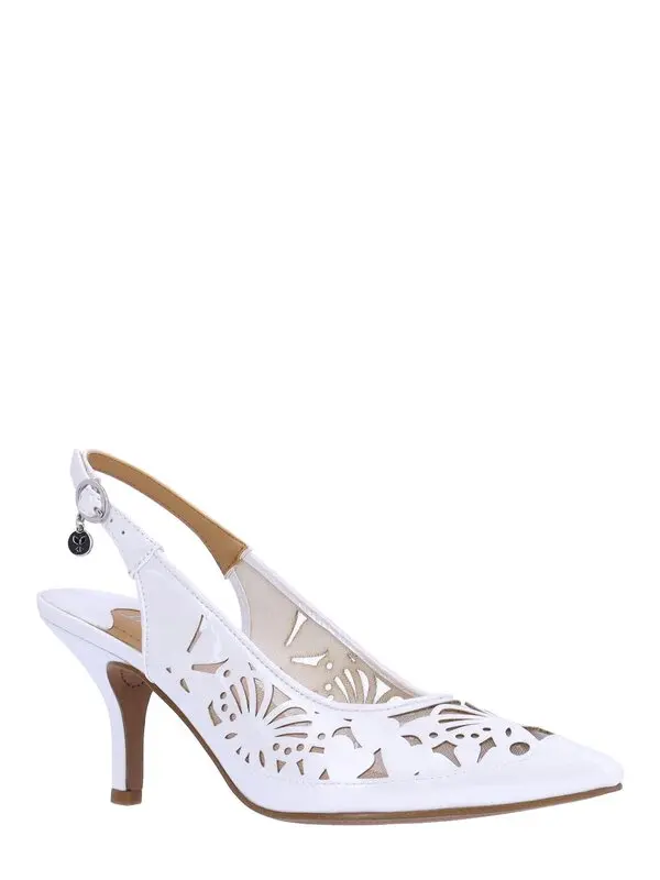 J. Reneé Vanani Slingback Pumps - White
