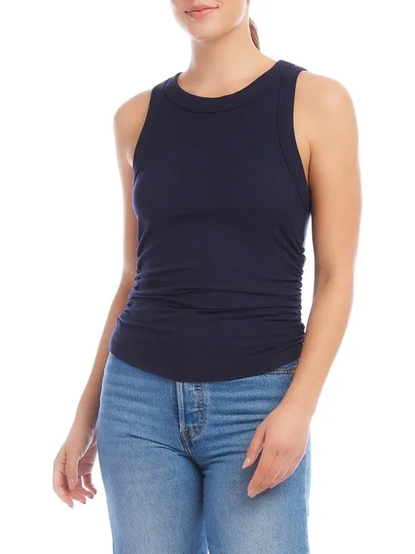 Fifteen Twenty Side Shirred Tank - Navy