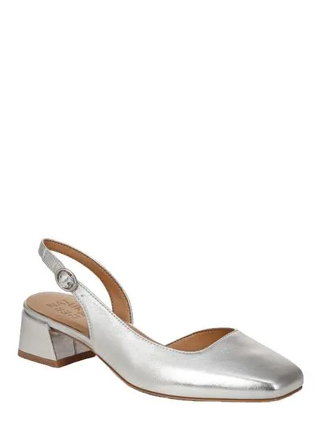 Naturalizer Jayla D'orsay Slingback Pumps - Silver Leather
