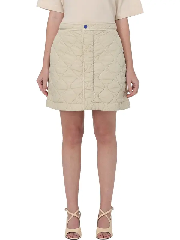 Burberry Quilted Mini Skirt - Beige