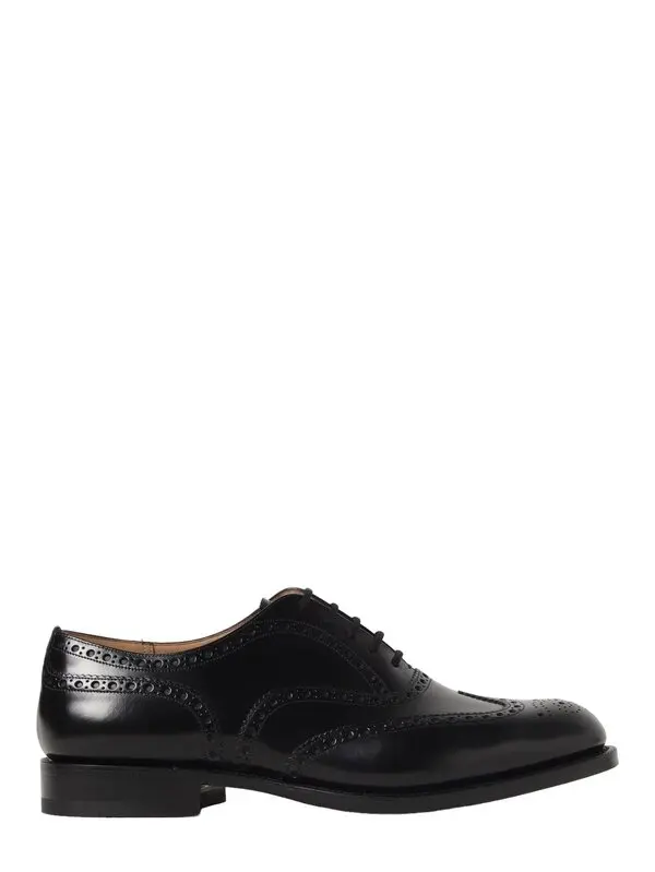 Church's Leather Derby Shoes With Brogue Detailing - Black