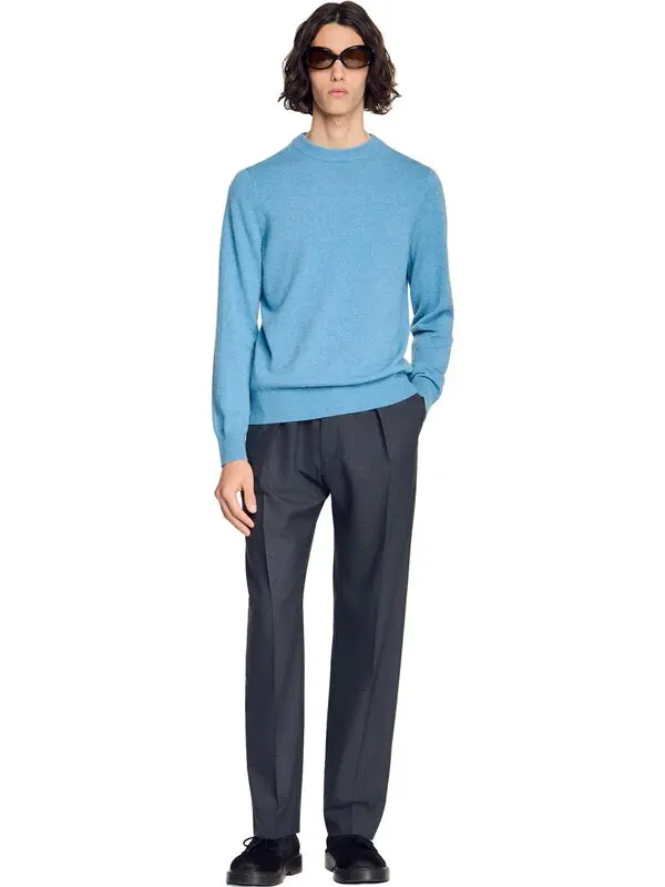 Sandro Cashmere Pullover Sweater - Chambray