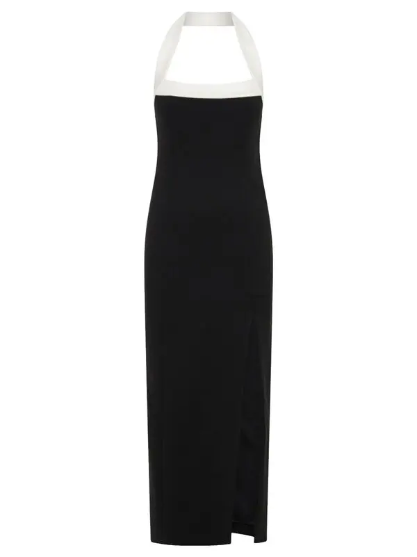 NICHOLAS Jane Halterneck Midi Dress - Black