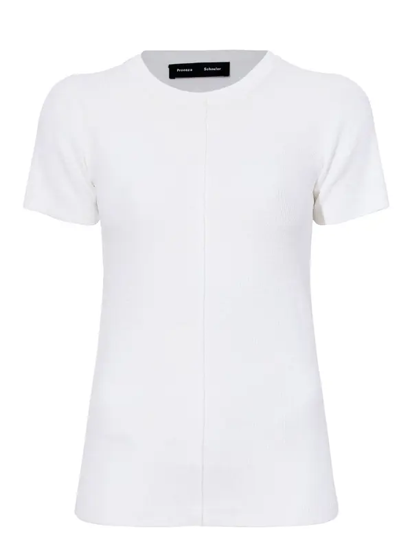 Proenza Schouler Ribbed Crewneck T-shirt - White