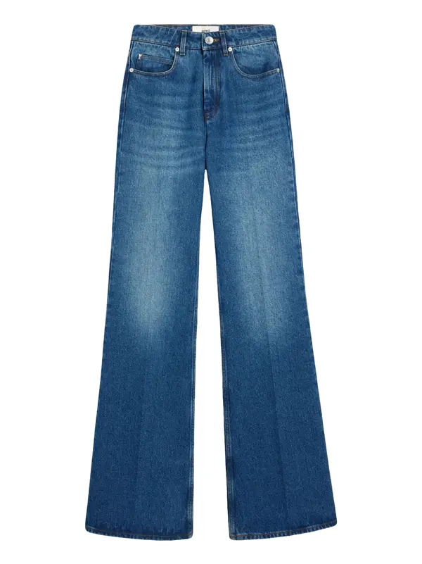 Ami High-rise Flared-leg Jeans - Blue