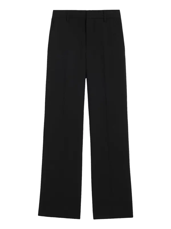 Ami Flared Twill Trousers - Black