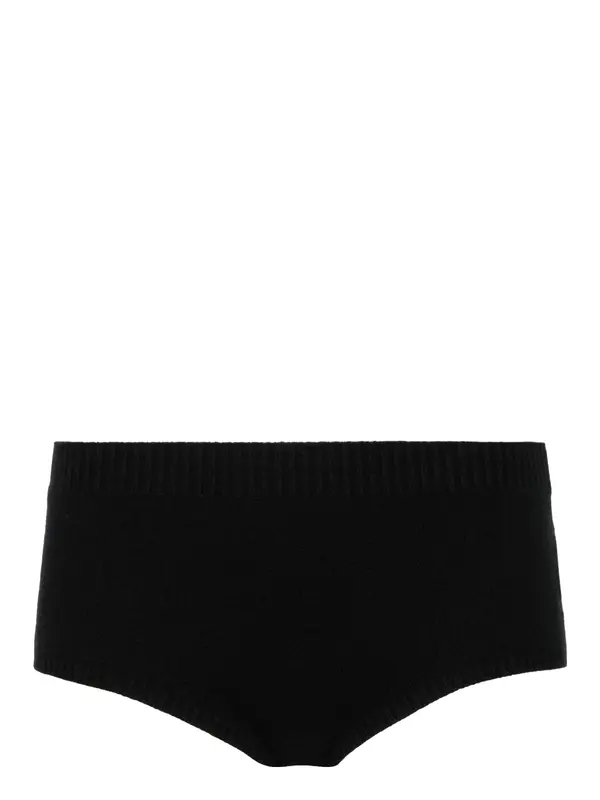 Alanui Knitted Cullote Shorts - Black