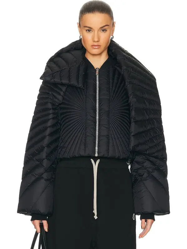 Rick Owens X Moncler Radiance Convertible Jacket - Black