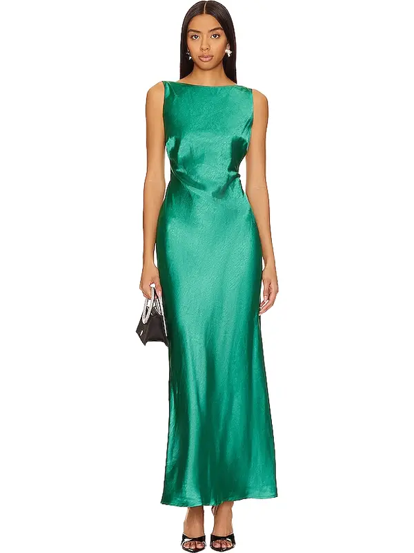 RUNAWAY THE LABEL Samsara Maxi Dress - Emerald