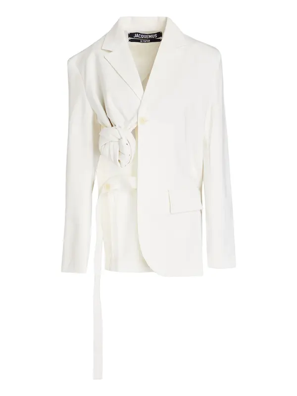 Jacquemus Baccala Asymmetric Blazer - Off-white