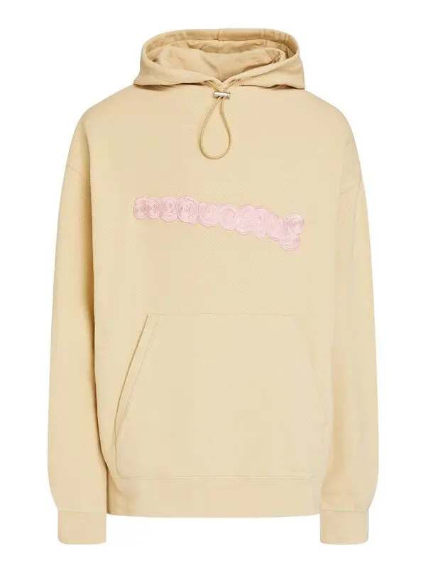 Jacquemus Spirale Embroidered Cotton-terry Hoodie - Beige