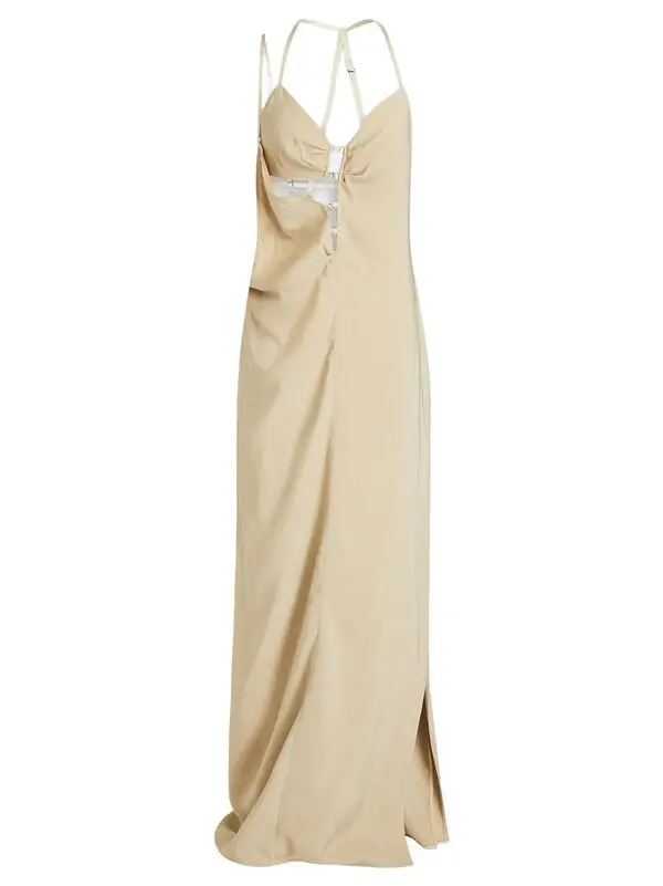 Jacquemus Goccia Cutout Maxi Dress - Beige