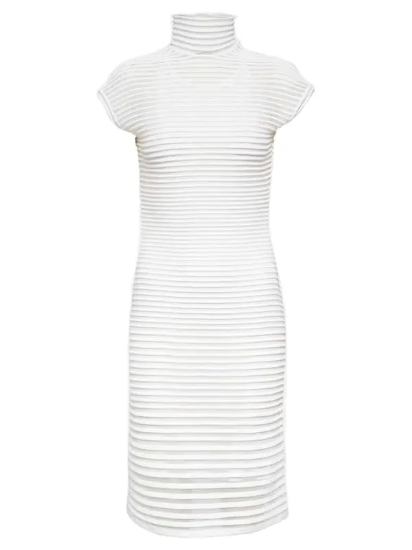 Alaïa Striped Minidress - White