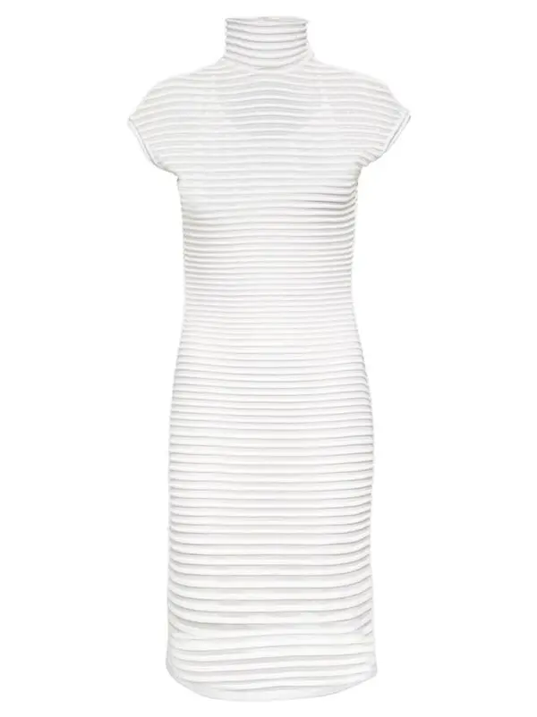 Alaïa Striped Minidress - White