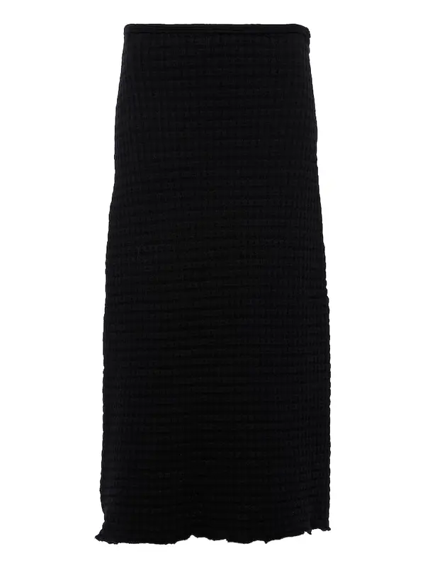 JIL SANDER A-line Midi Skirt - Black
