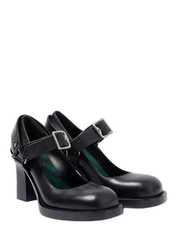 Burberry 85 Leather Pumps - Black