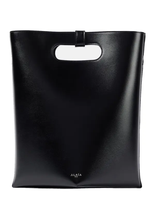 Alaïa Folded Leather Tote Bag - Black