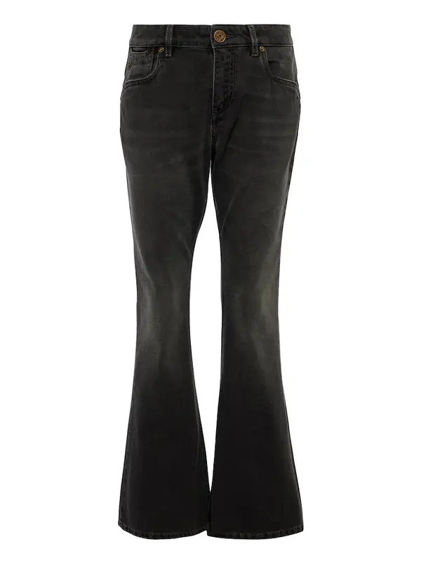 Balmain Western Bootcut Low-rise Jeans - Black