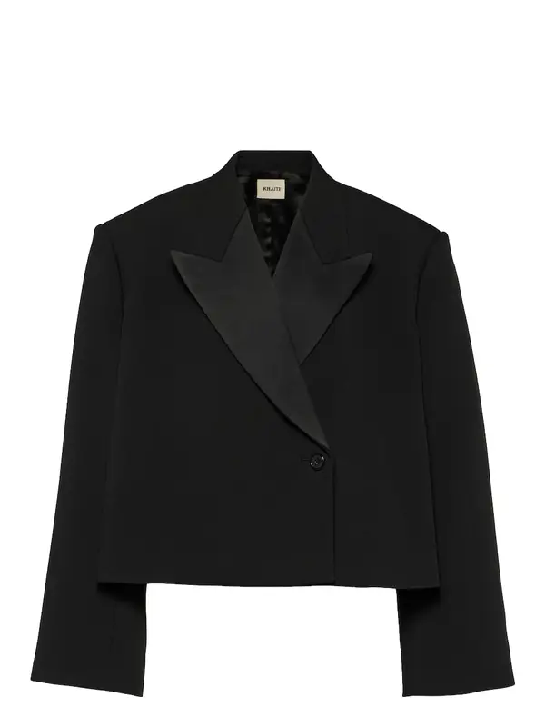 Khaite Raymond Cropped Blazer - Black