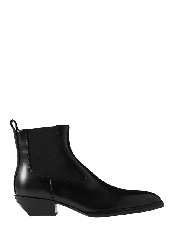 Alexander Wang Slick Leather Ankle Boots - Black