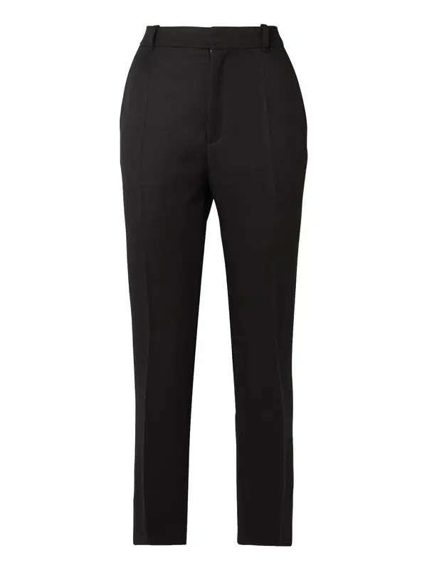 Chloé Atelier Jolie Wool-gabardine Pants - Black